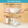 2 Pack Large Stackable Storage Drawers Clear Acrylic Drawer Organizers