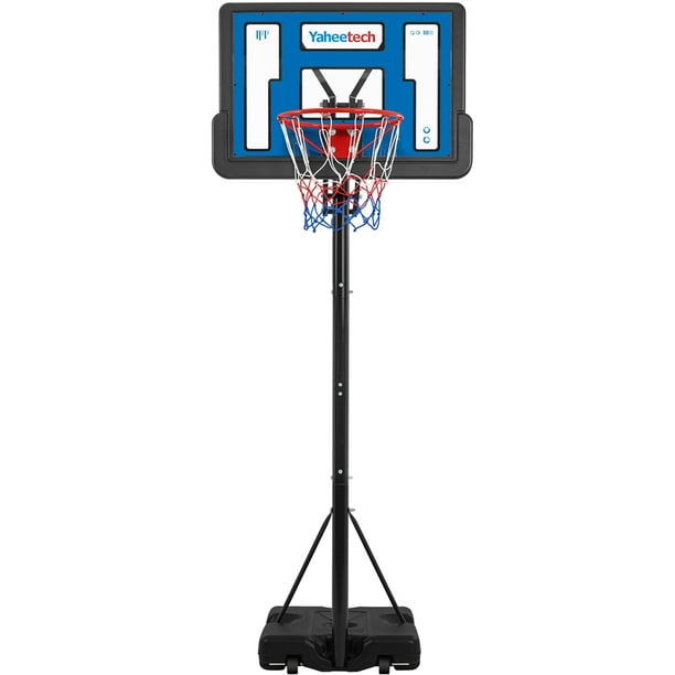 Yaheetech Portable Basketball Hoop with One-hand Adjustment Handle ...