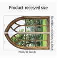2 pack arched window green plant wall stickers bedroom living room ...