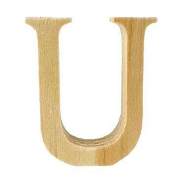 Large Unfinished Wood Letter: U - 12 inches - Walmart.com