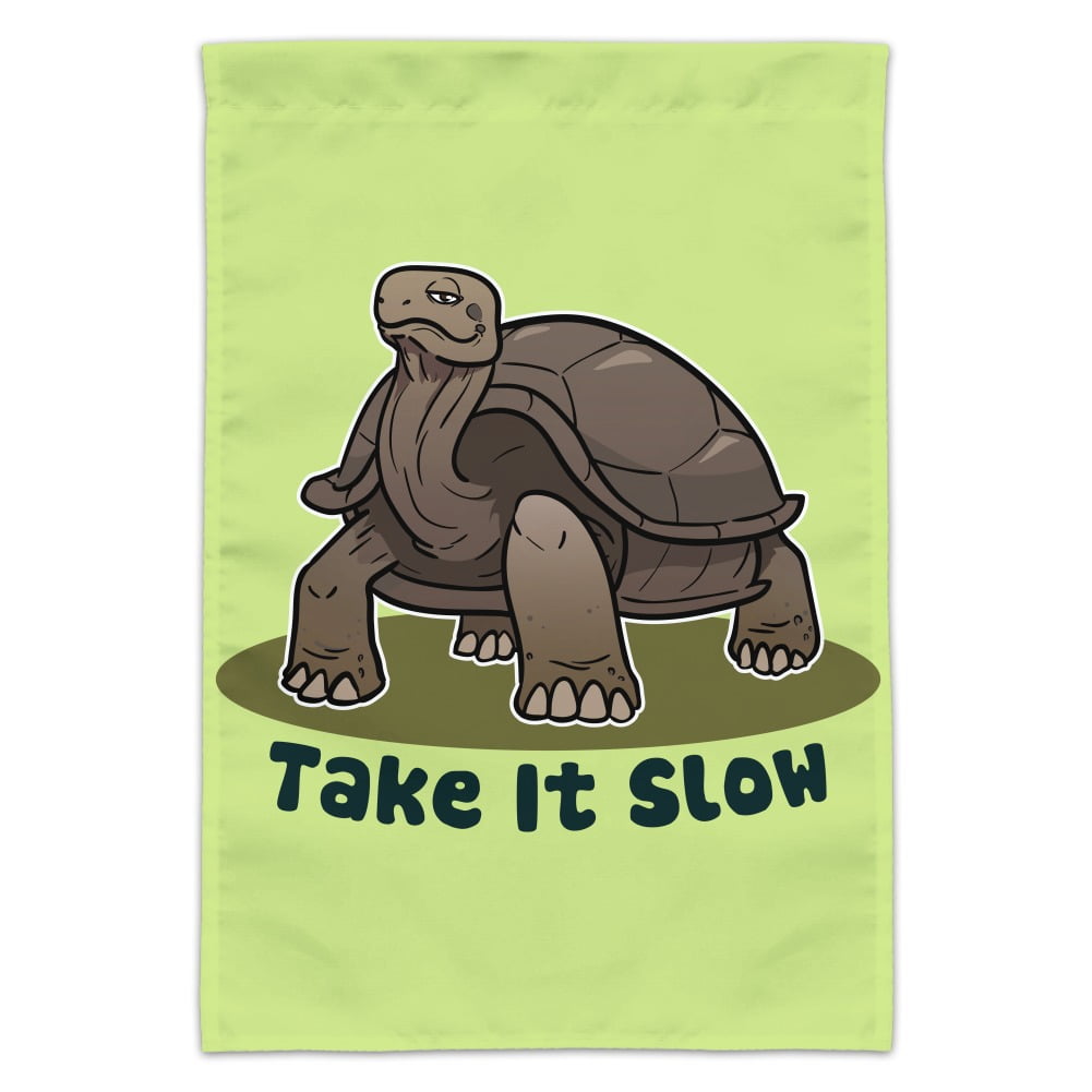 Tortoise Take It Slow Turtle Garden Yard Flag - Walmart.com