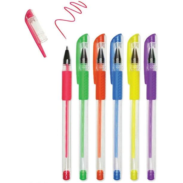 Living In Color Color-Flow Gel Pen Set 6/Pkg-Neons - Walmart.com ...