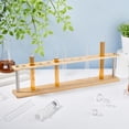 Bamboo Laboratory Test Tube Rack 201 Stainless Steel Column Support ...