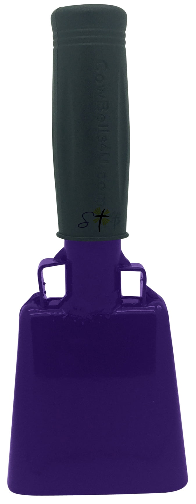 6.1 inch Purple Bell Black Handle Cowbell with Stick Grip Handle Used ...