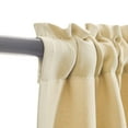 Curtainking Beige Blackout Kitchen Curtains, 2 Panels, 34x36 inch, Rod ...