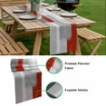 Abstract Art Cotton Linen Table Runner Retro Red Grey Graffiti Painting ...