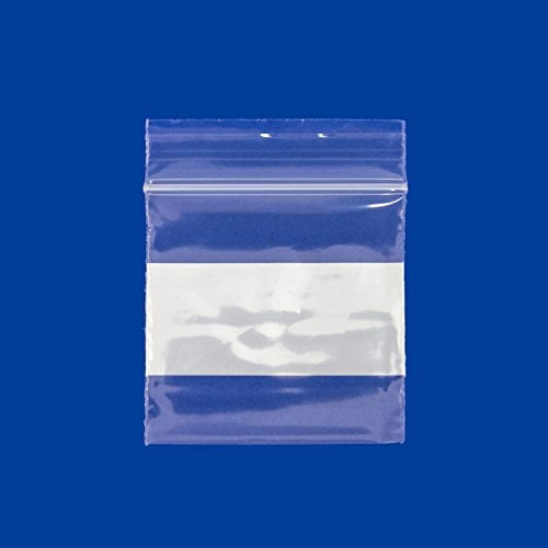 Clear Plastic Reclosable Zipper Bags 2x2 W/White Block (Package of 100 ...