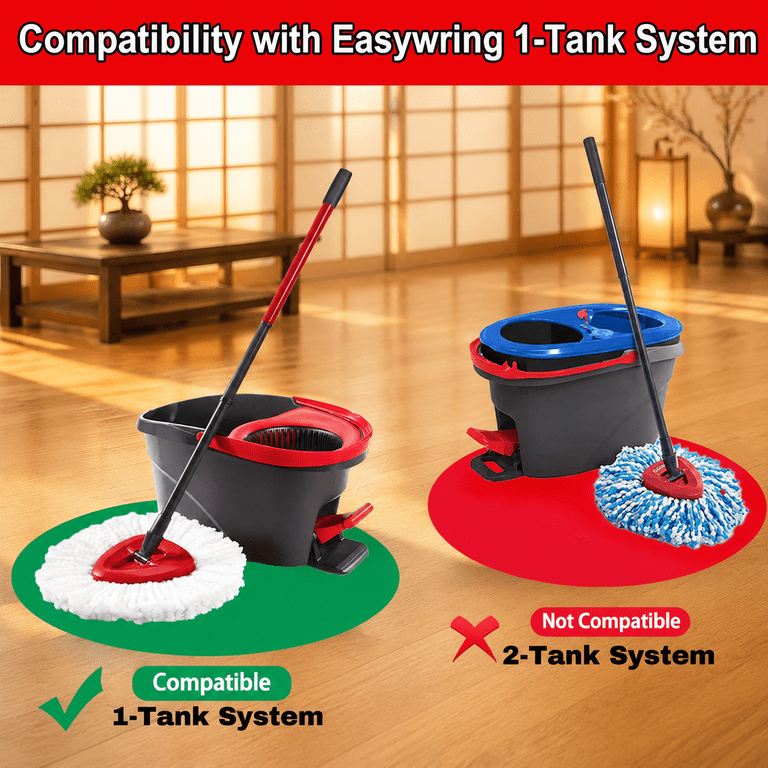 12PCS Washable Microfiber Spin Mop Replacement Heads for 1-Tank System ...