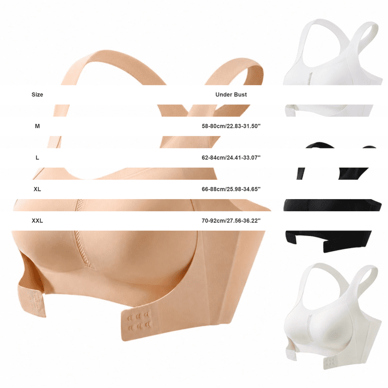 Breezora Breathable Corrector Bra for Women Front Closure Back Support ...