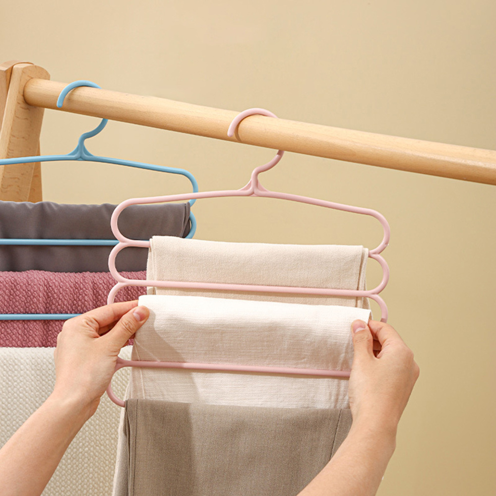 Jean Hangers Pant Organizer Space-Saving Trouser Rack For Jacket Skirt ...