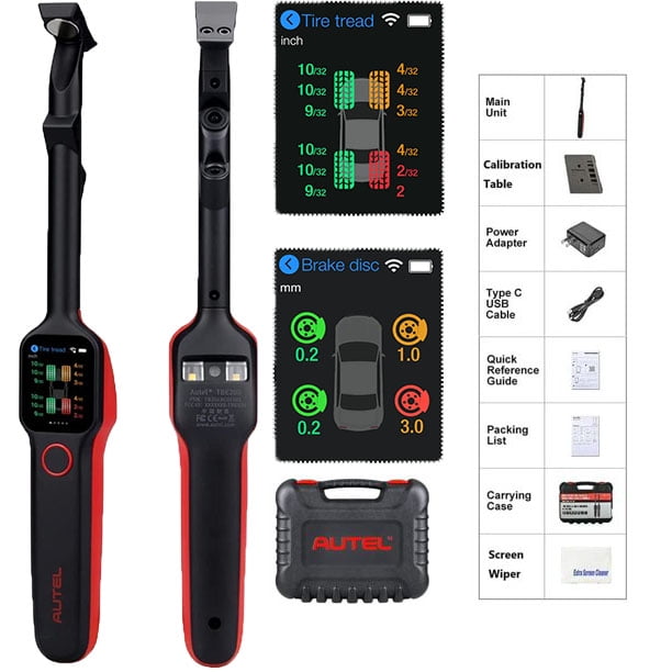 Autel MaxiTPMS TBE200 Tire Tread Depth & Brake Disc Wear Examiner ...