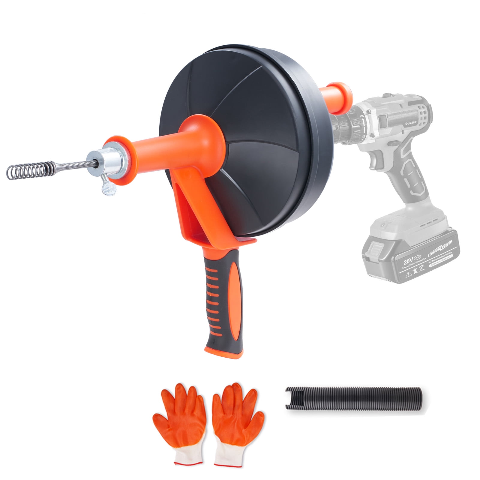 BENTISM Drain Cleaner Machine, 25ft 1/4in Drain Cleaning Machine ...