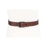 Genuine Dickies Men's Casual Brown Leather Work Belt with Roller Buckle ...
