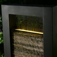 Versatile Zen Metal Fountain with Stone Brick Accent - Walmart.com
