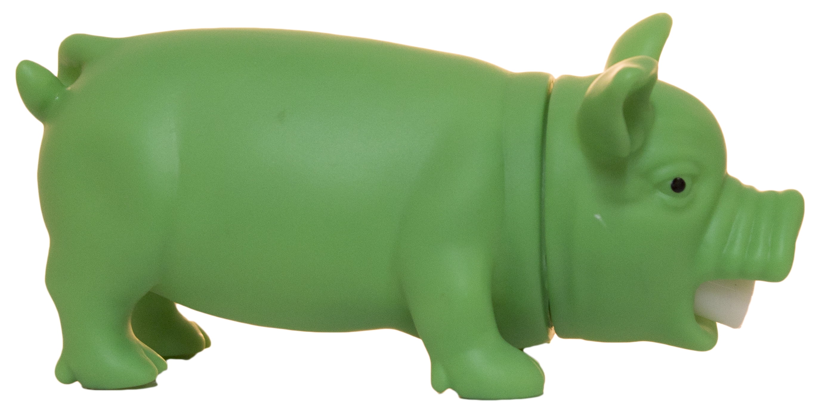 8 Inch Squeaky Green Squealing Pig Figurine, Rubber, Interactive ...