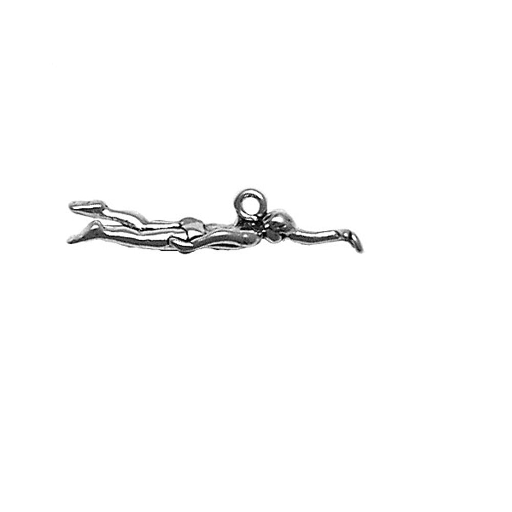 Sterling Silver Swimmer Charm