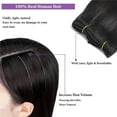 Clip In Straight Human Hair Extensions Natural Color 100% Brazilian ...