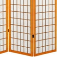 Oriental Furniture 6 ft. Tall Canvas Window Pane Room Divider - Honey ...