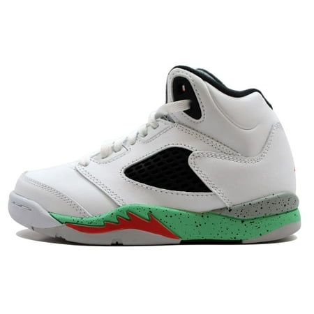 Nike Air Jordan V 5 Retro White/Infrared 23-Light Poison Green-Black ...