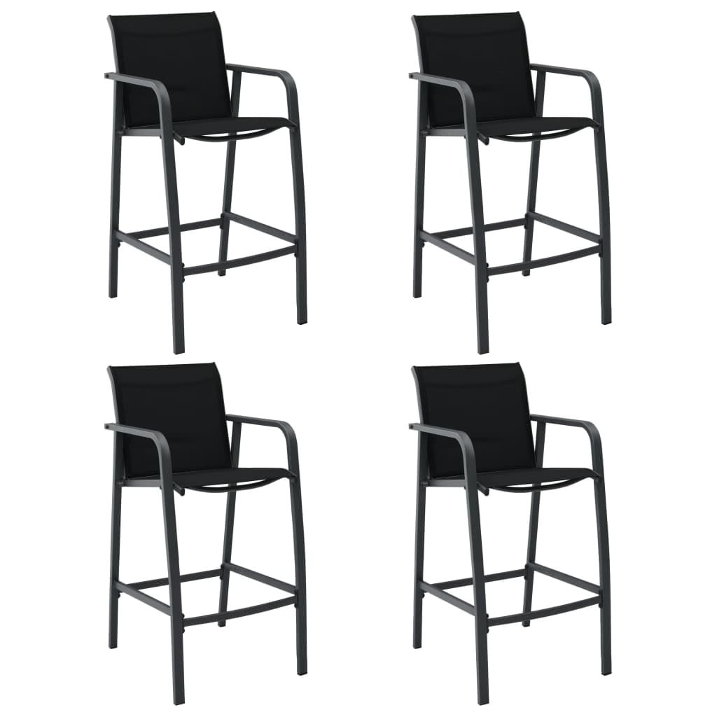 Click here for Vidaxl Garden Bar Chairs 4 Pcs Black Textilene prices