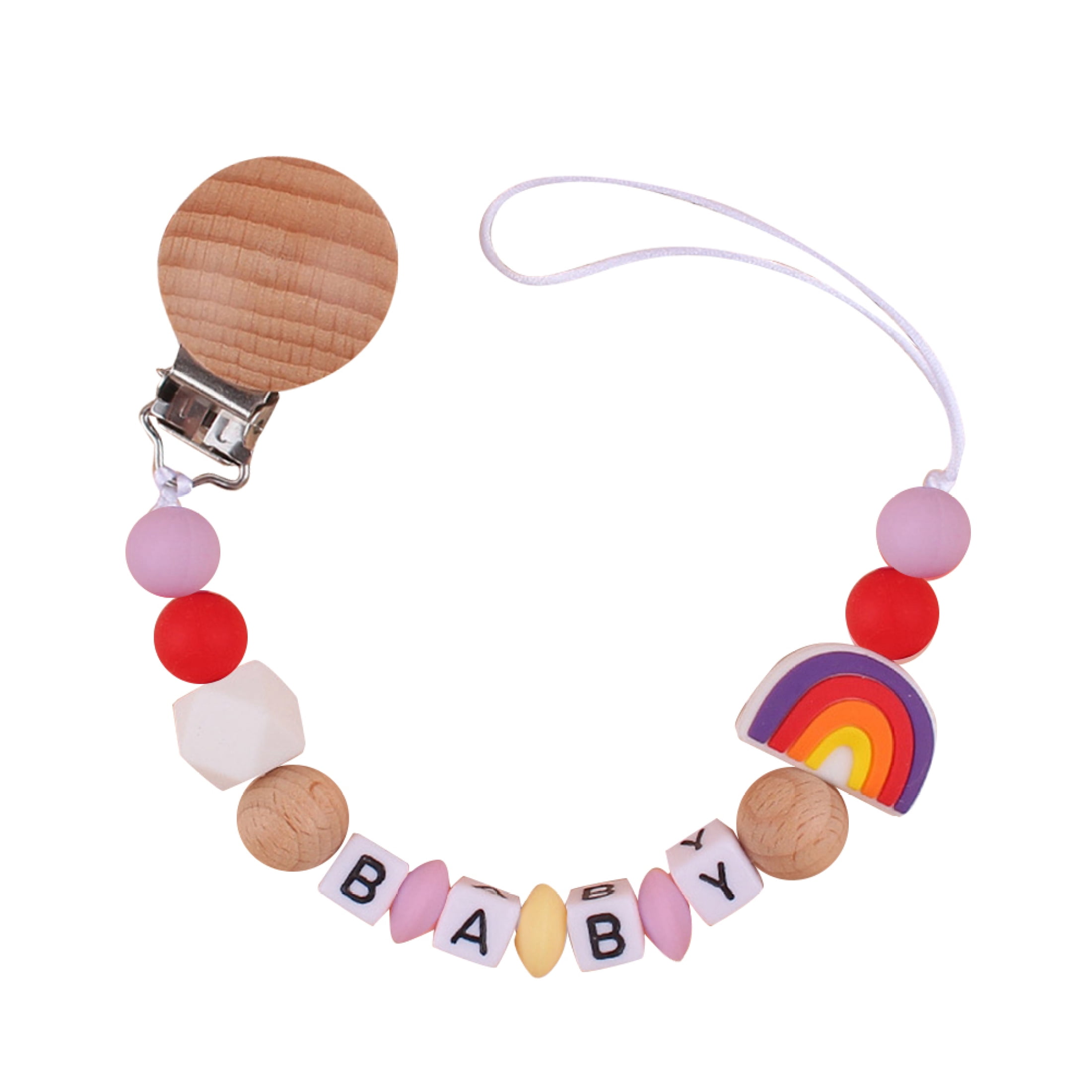 LICHENGTAI Cartoon Rainbow Pacifier Chain Cute Pacifier Chain for Baby ...