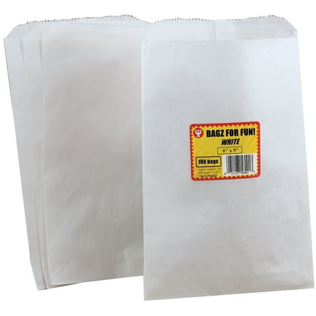 Pinch Bottom Paper Bags 6"X9" 100/Pkg-White | Walmart Canada