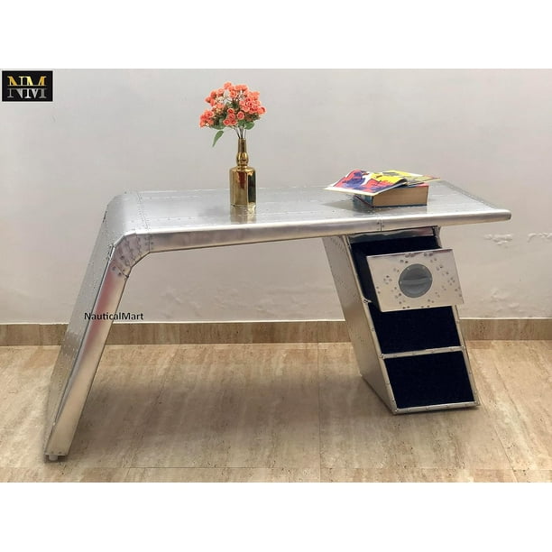 Nauticalmart Aviator Airplane Wing Desk Aluminium Table Aviator Home ...
