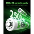 AA Rechargeable Batteries 1.2V 2500mAh High Performance Pre-Charged AA ...