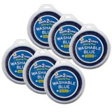 Jumbo Circular Washable Paint/Ink Pad, Blue, Set of 6 - Walmart.com