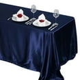 BalsaCircle 90" x 132" Satin Rectangular Tablecloth Navy Blue - Walmart.com