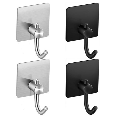 4-piece Self-adhesive Towel Hook, Stainless Steel Coat Hook - Walmart.ca