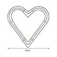 Wreath Frame Solid Wall Hanging Metal Heart Shaped Wire Wreath Form for ...