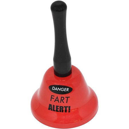 Home-X Danger Fart Alert Hand Bell Makes an Excellent Gag Gift Red and ...