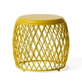 Outdoor Lattice Pattern Iron Side Table 19.75 Inch, Retro Decor Table ...