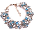 Bib Statement Necklace Colorful Glass Crystal Collar Choker Necklace ...