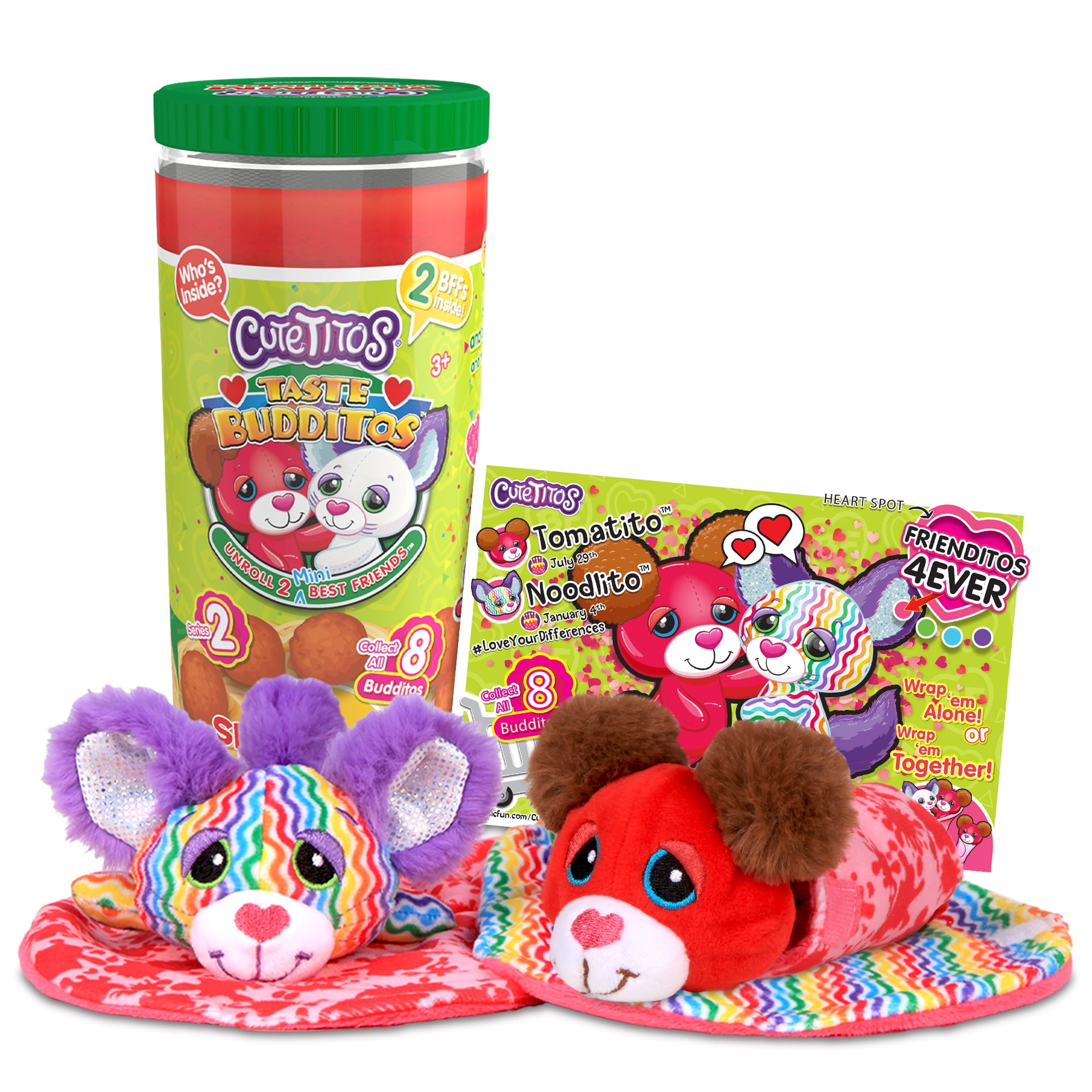 Cutetitos Taste Budditos Spaghetti & Meatballs - 2 Collectible Plush ...