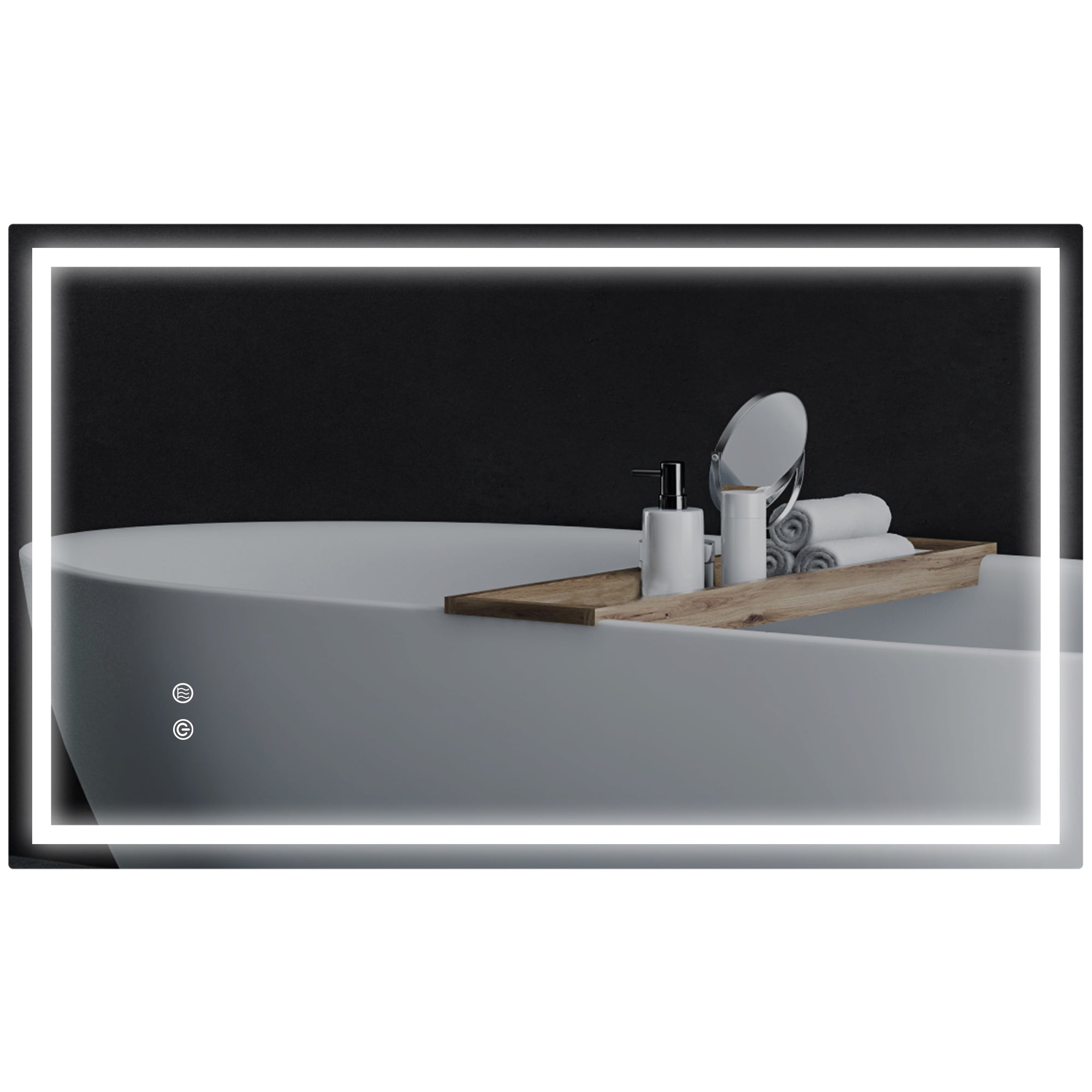 Click here for Homcom 39 X 24 Led Bathroom Mirror  Wall Mounted V... prices