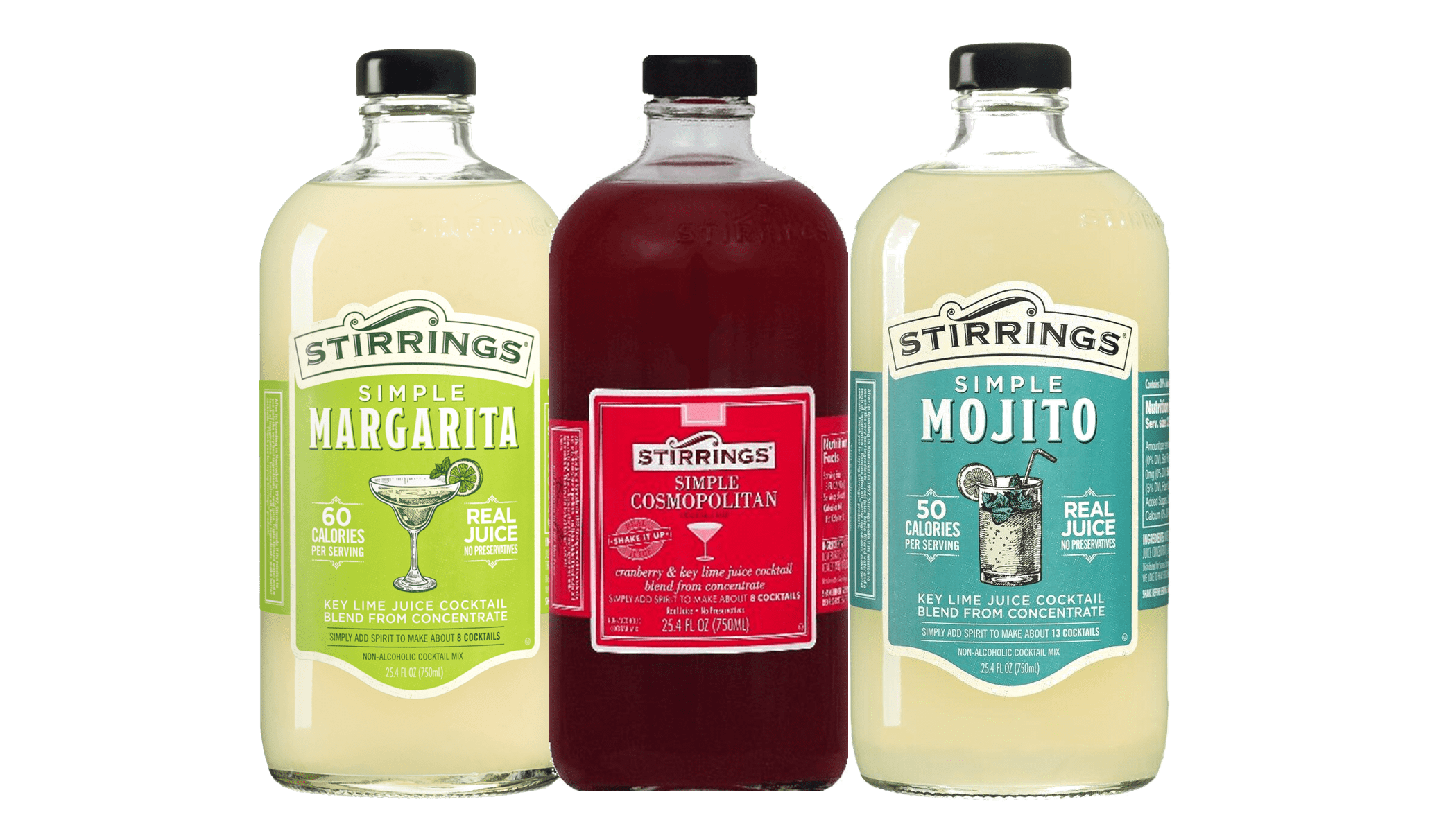 Stirrings Simple Non-Alcoholic Margarita, Cosmopolitan & Mojito ...