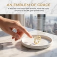 18K Gold Plated Cross Ring for Women, Cubic Zirconia Vintage Adjustable ...