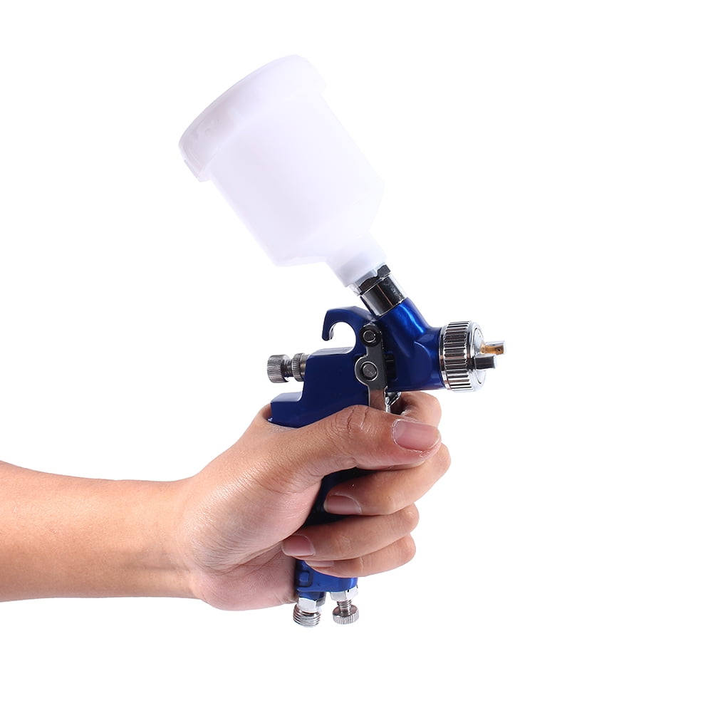 Tebru Blue Gravity Feed HVLP Mini Air Paint Spray Gun Low Pressure 0 ...