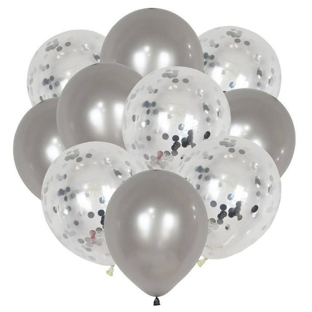 60 Pack 12 inches, pearl -colored balloons+sequins balloon | Latex ...
