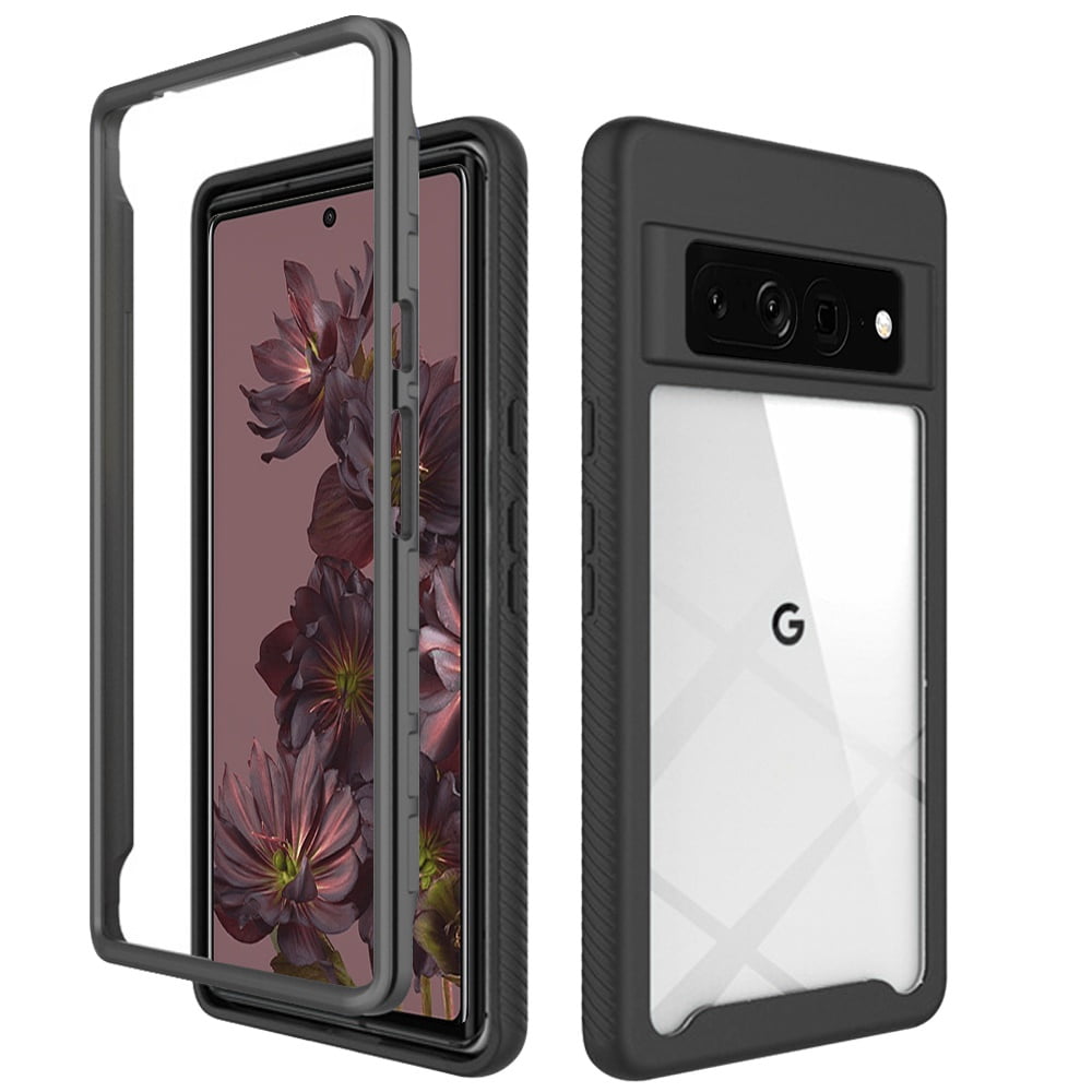 Phone Case for Google Pixel 7 Clear Dual Layer Rugged Bumper Frame ...