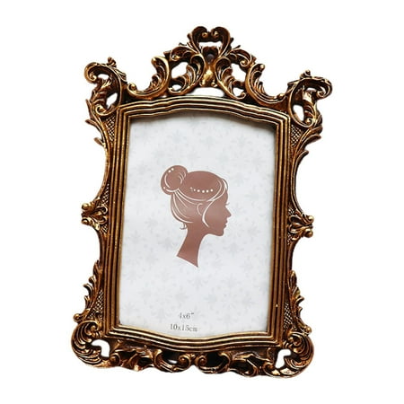 Wweixi 1/2/3/5 Classic Gold Resin Photo Frame Wall Mounting for 4x6inch ...