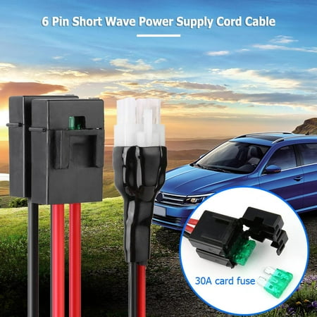Mymisisa 1m 30A Fuse 6 Pin Short Wave Anti-oxidation Extension Cord for ...