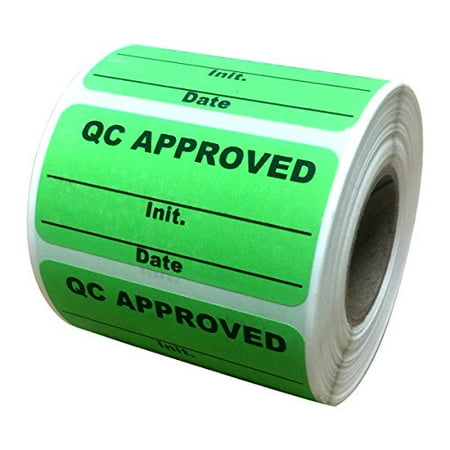 QC Approved Quality Control Inventory Labels 2" x 1" LV-QCAPPROVED, 2x ...