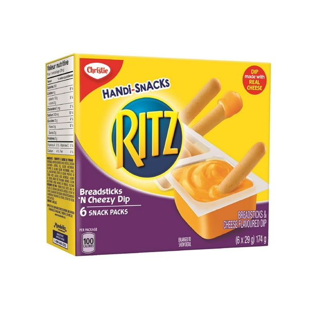 RITZ Handi-Snacks Breadsticks ‘N Cheezy Dip, 6 x 29g - Walmart.ca