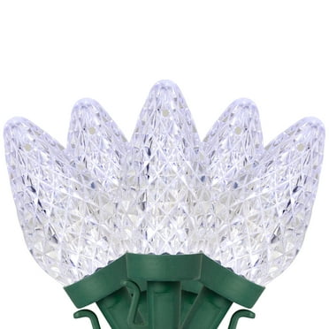 Northlight 10-Count White Glittered Snowflake Christmas Light Set, 6ft ...