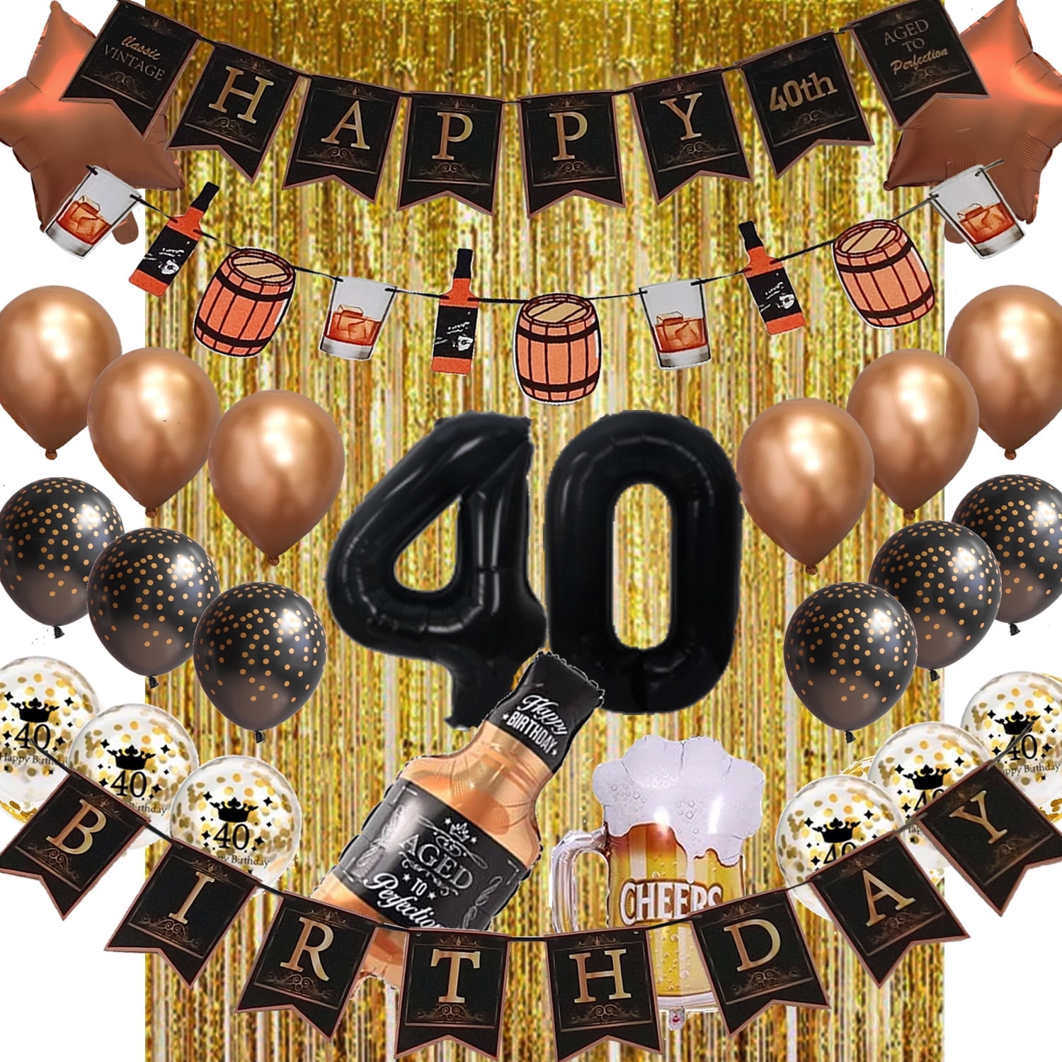 Click here for Finypa 40th Birthday Decorations For Men Women Whi... prices