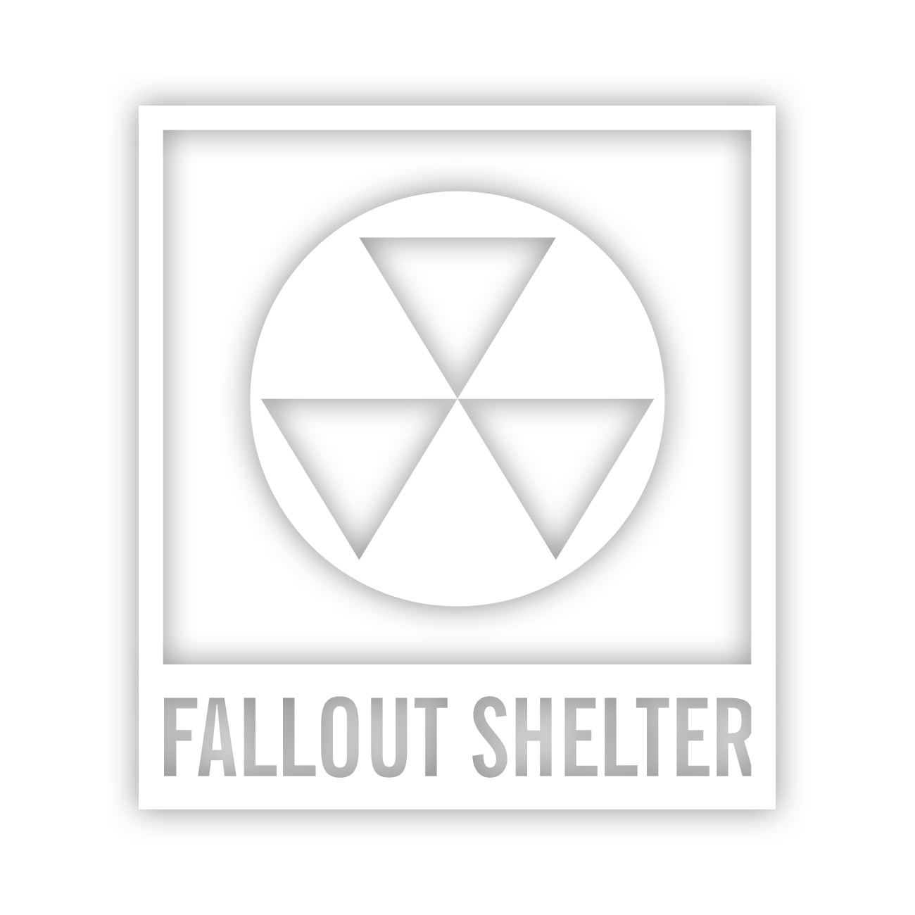 Fallout Shelter Symbol Sticker Decal Die Cut - Self Adhesive Vinyl ...