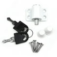 2Pcs Locks Sliding Patio Door Catches With 2 Keys Universal White ...